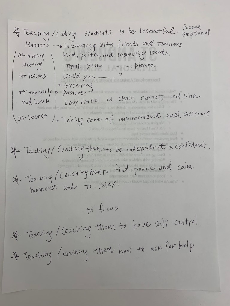 A Day in the Life of Instructional Assistants – our esSAy